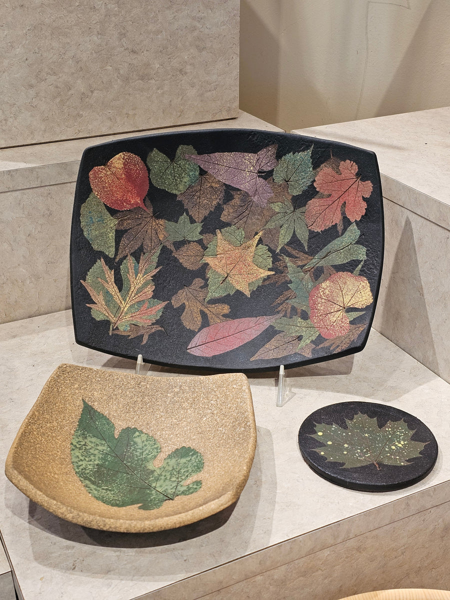 Petrified Forest Pottery | Leaf adorned Bowls, Trivets & Trays ...