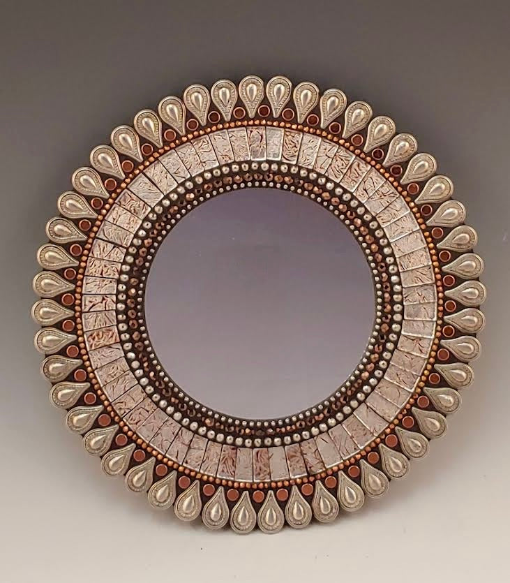 Pewter Drop Small Mirror | Zetamari Mirrors | MyAmericanCrafts – My ...