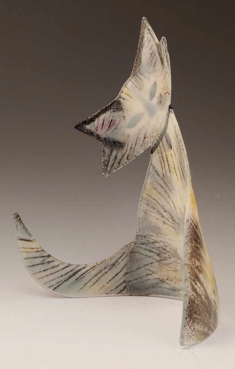 Calico Tan Glass Cat | Kiln Art | MyAmericanCrafts – My American Crafts