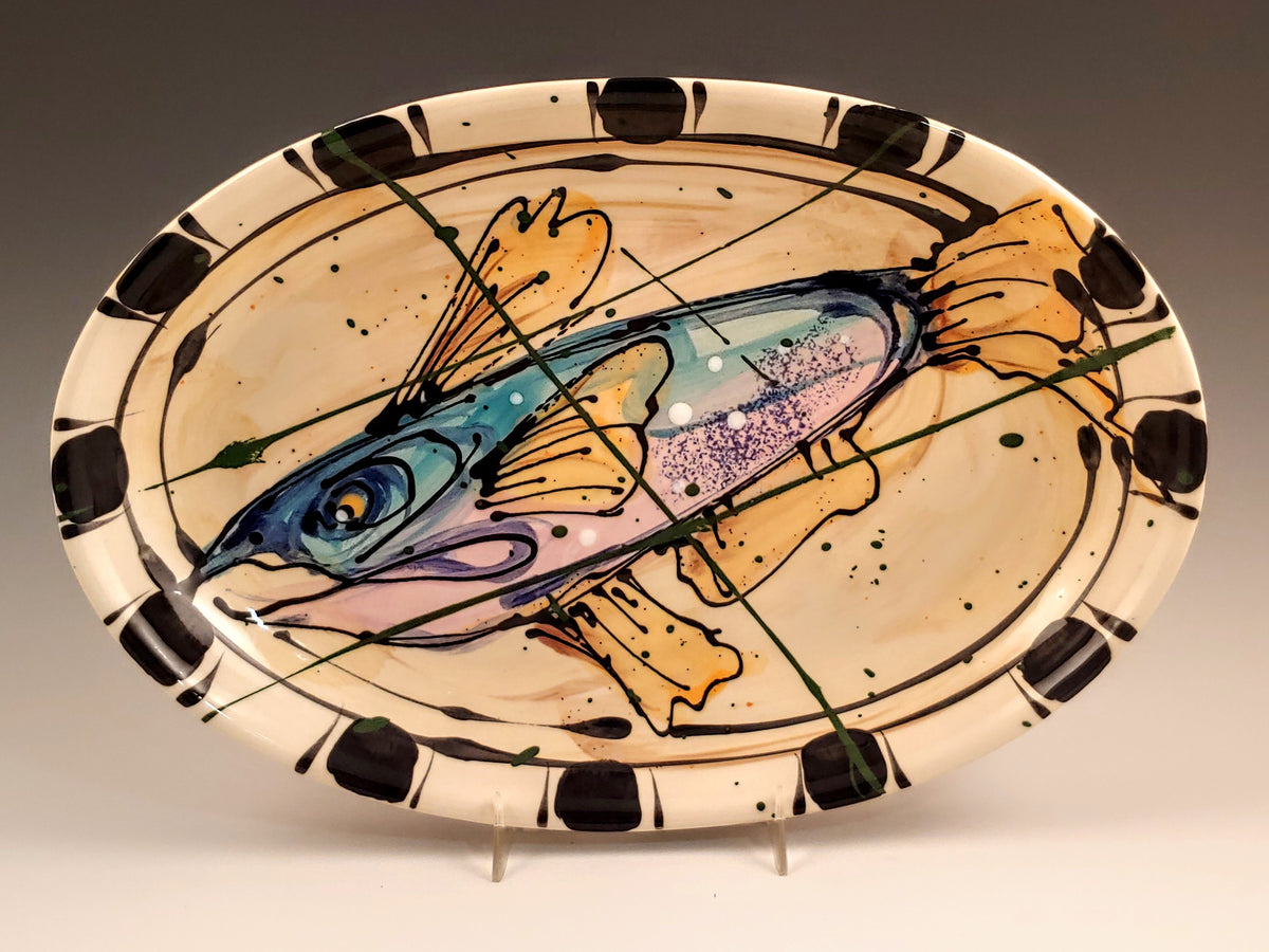 Oval Fish Server | Donna Toohey Pottery | MyAmericanCrafts – My ...