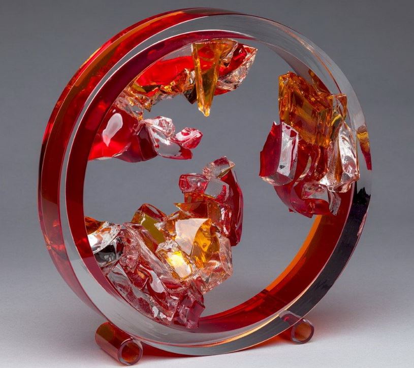 "Red Eclipse" Glass Sculpture | Shardz | MyamericanCrafts – My American ...