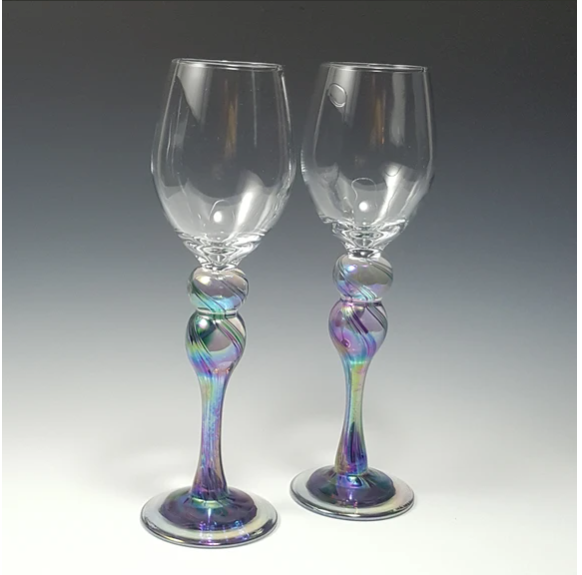"Cool Mix" Wine Goblets | Rosetree Glass Studio | MyAmericanCrafts – My ...